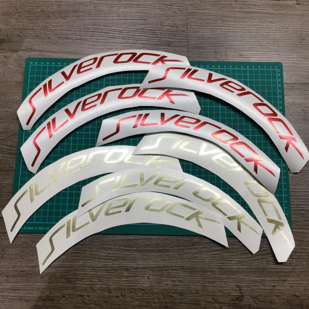 Customised Silverock sticker - rims wheelset stickers, Sports Equipment ...