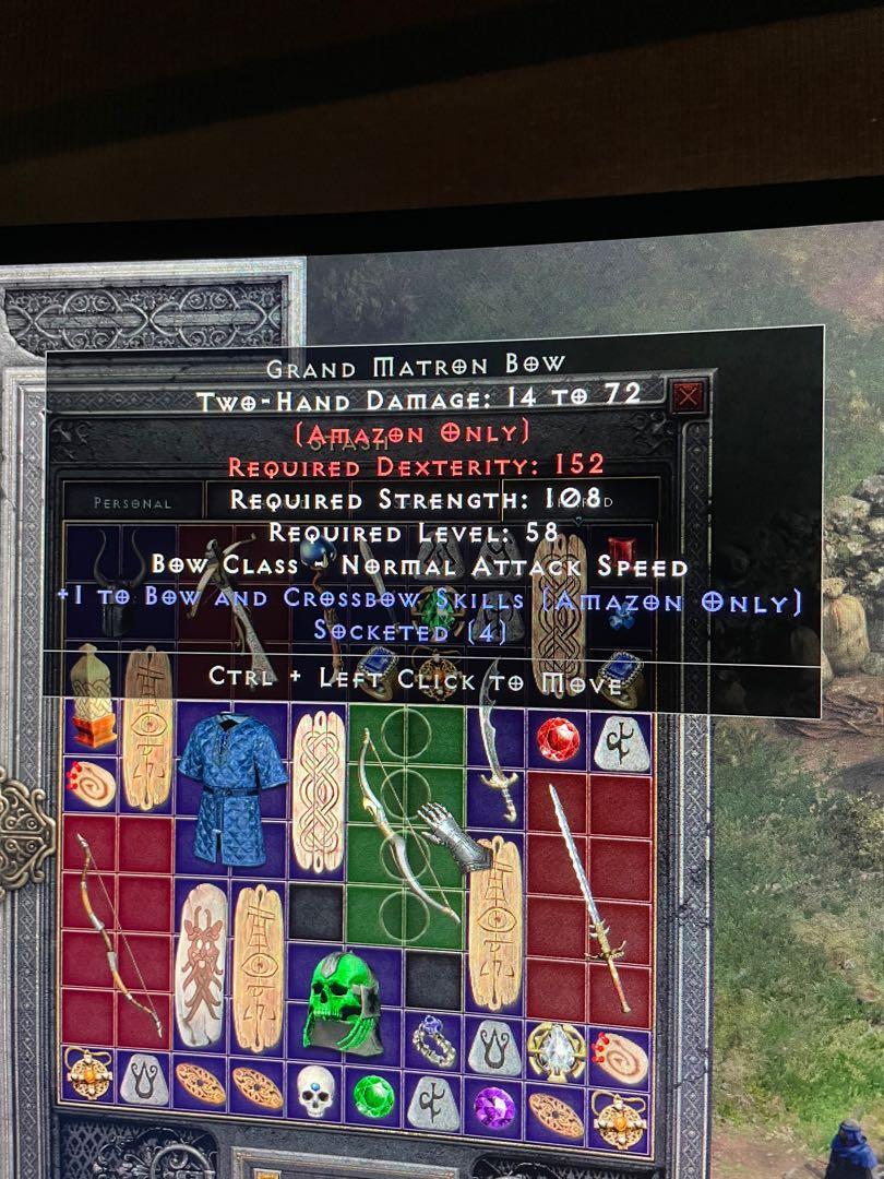 D2R Grand Matron Bow 4 OS, Video Gaming, Gaming Accessories, In-Game ...