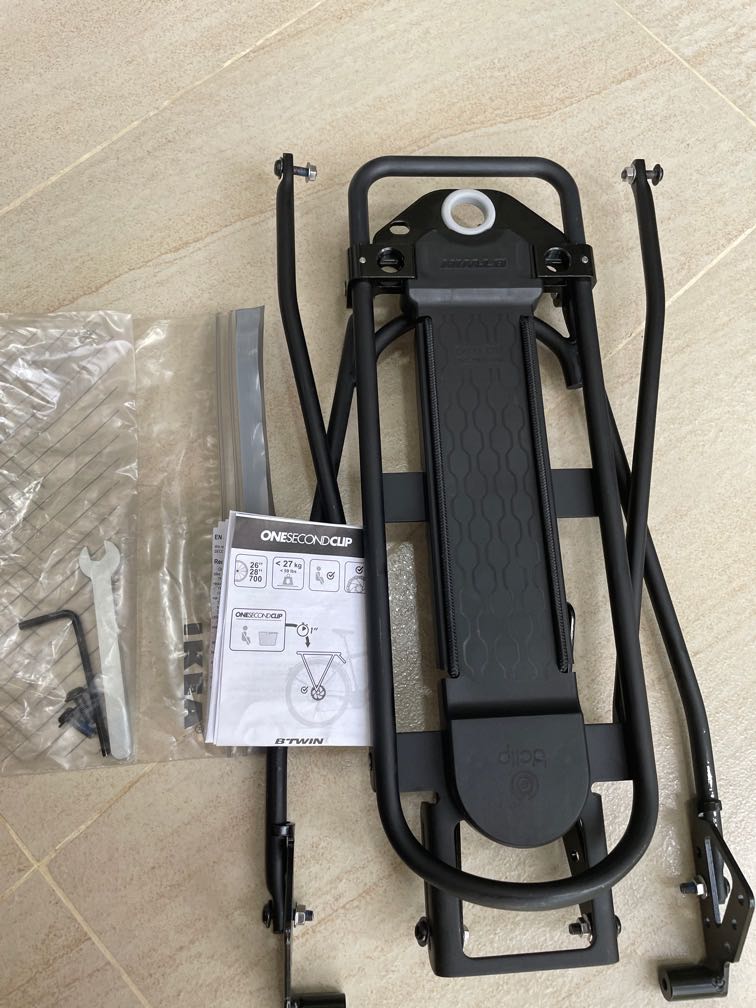 Decathlon Disc Brake Pannier Rack (Up to 27Kg), Sports Equipment ...