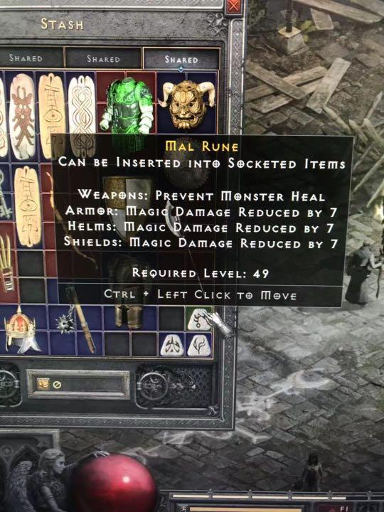 Diablo 2 Resurrected- Mal Rune, Video Gaming, Gaming Accessories, In ...