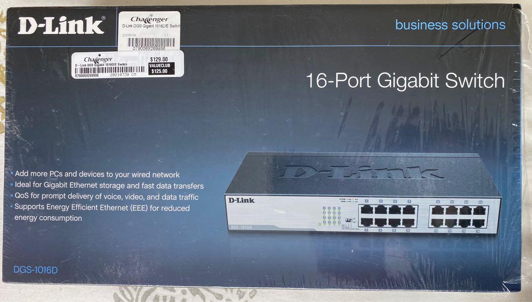 D-Link 16 port switch - new, Computers & Tech, Parts & Accessories ...
