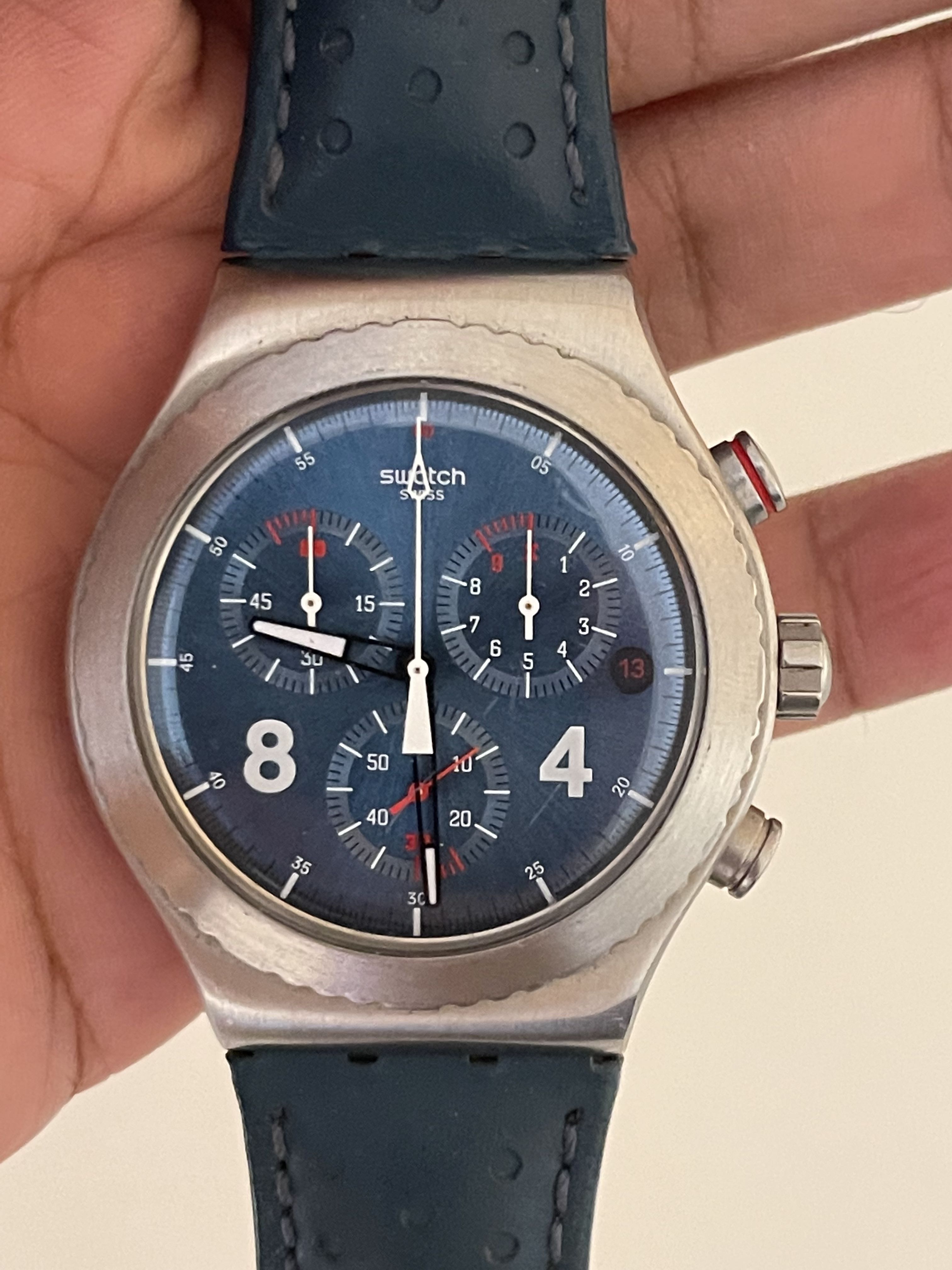 FS/FT: Swiss Swatch Irony Chronograph Quartz Swiss Made 39mm to 40mm ...