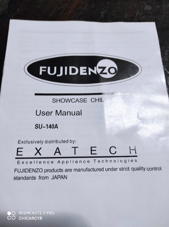 Fujidenzo Chiller SU-140A, TV & Home Appliances, Kitchen Appliances ...