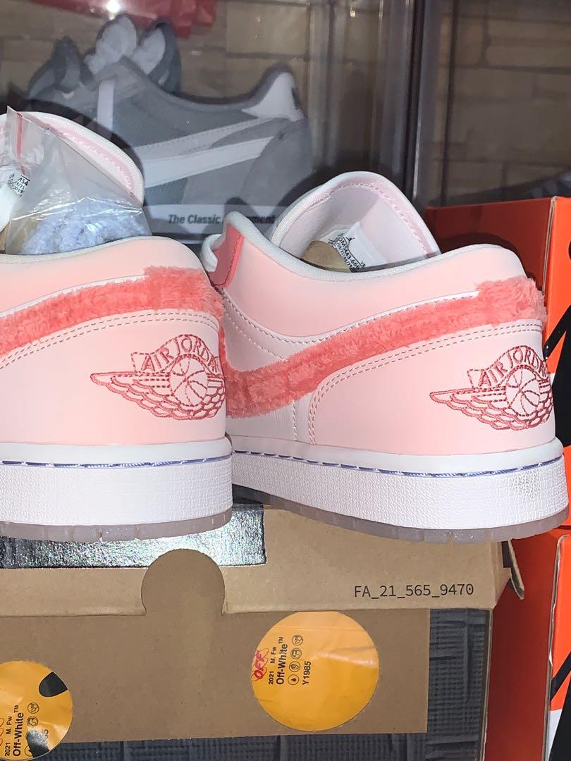 [Full Sizes] Air Jordan 1 Low Mighty Swooshers Pink WMNS (W) DM5443-666 ...