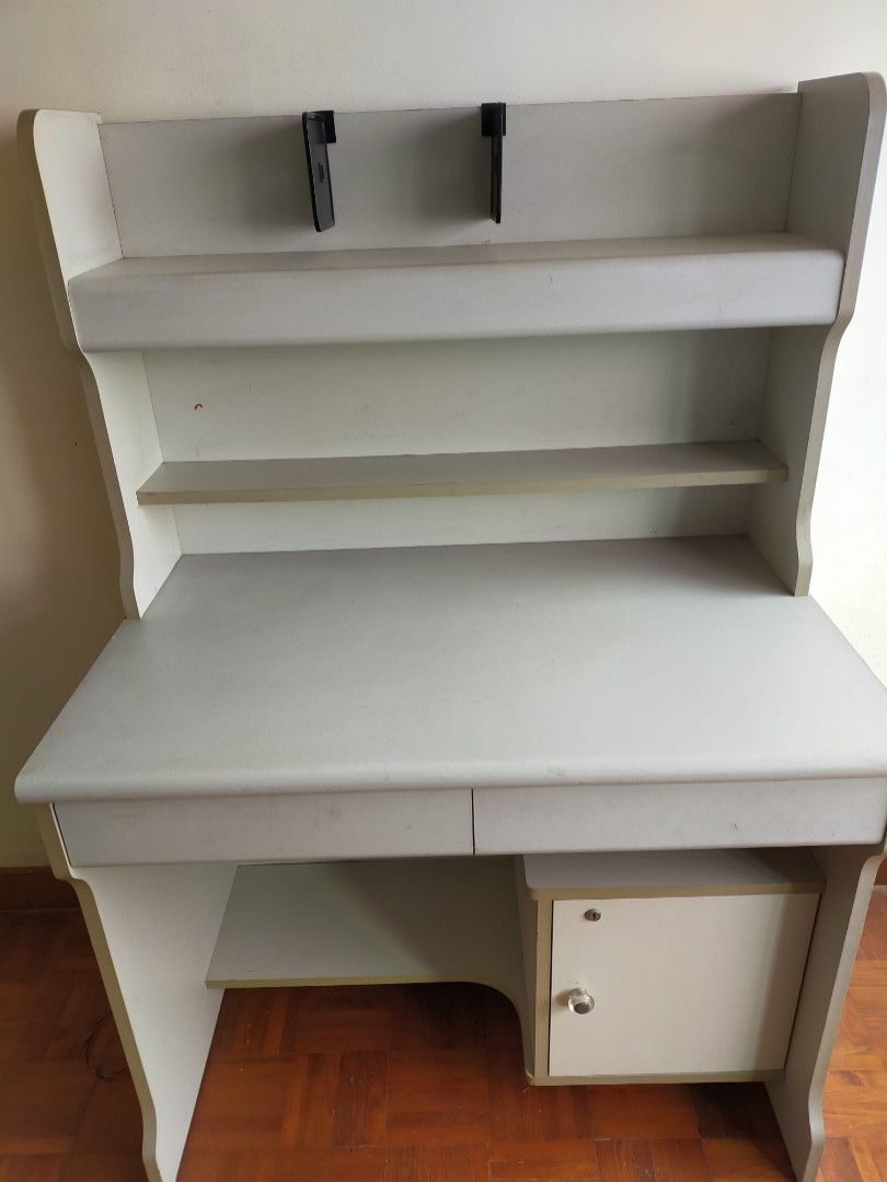 Grey Study Table, Furniture & Home Living, Furniture, Tables & Sets on ...