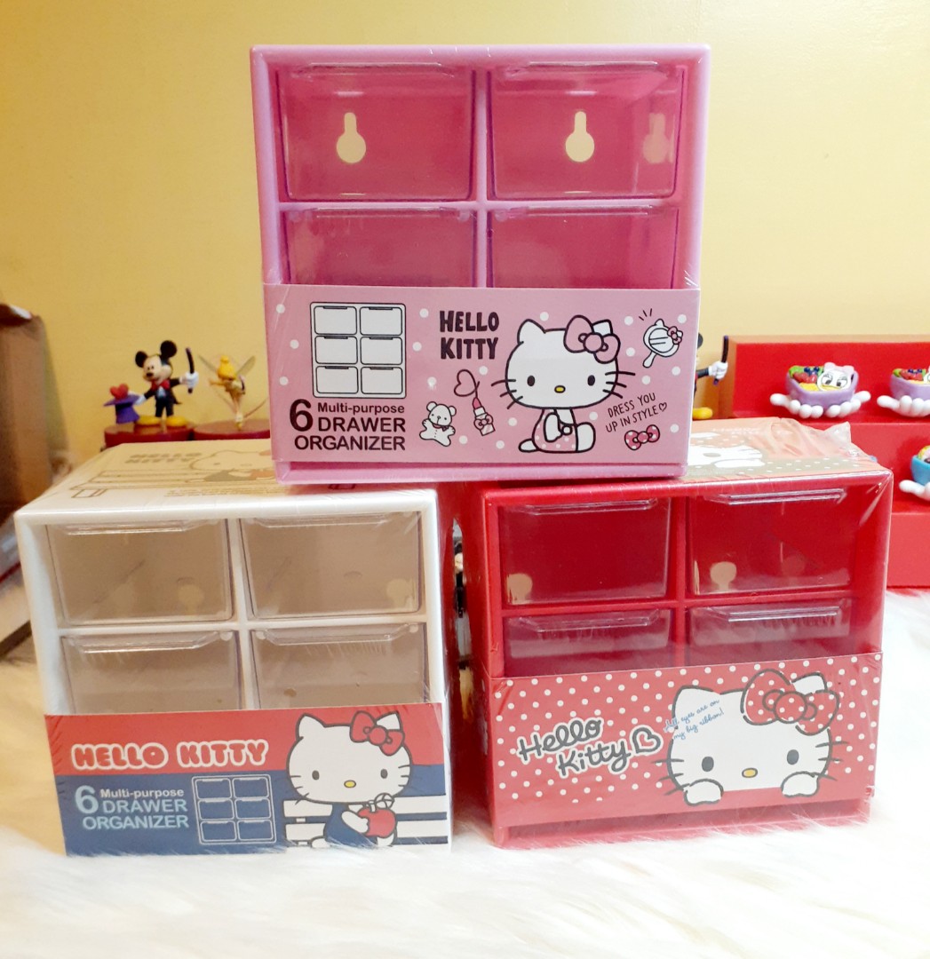Hello Kitty 6-Drawer Organizer, Hobbies & Toys, Toys & Games on Carousell