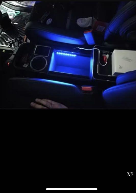 Honda Freed console box with 12V power outlets and USB ports with LED ...