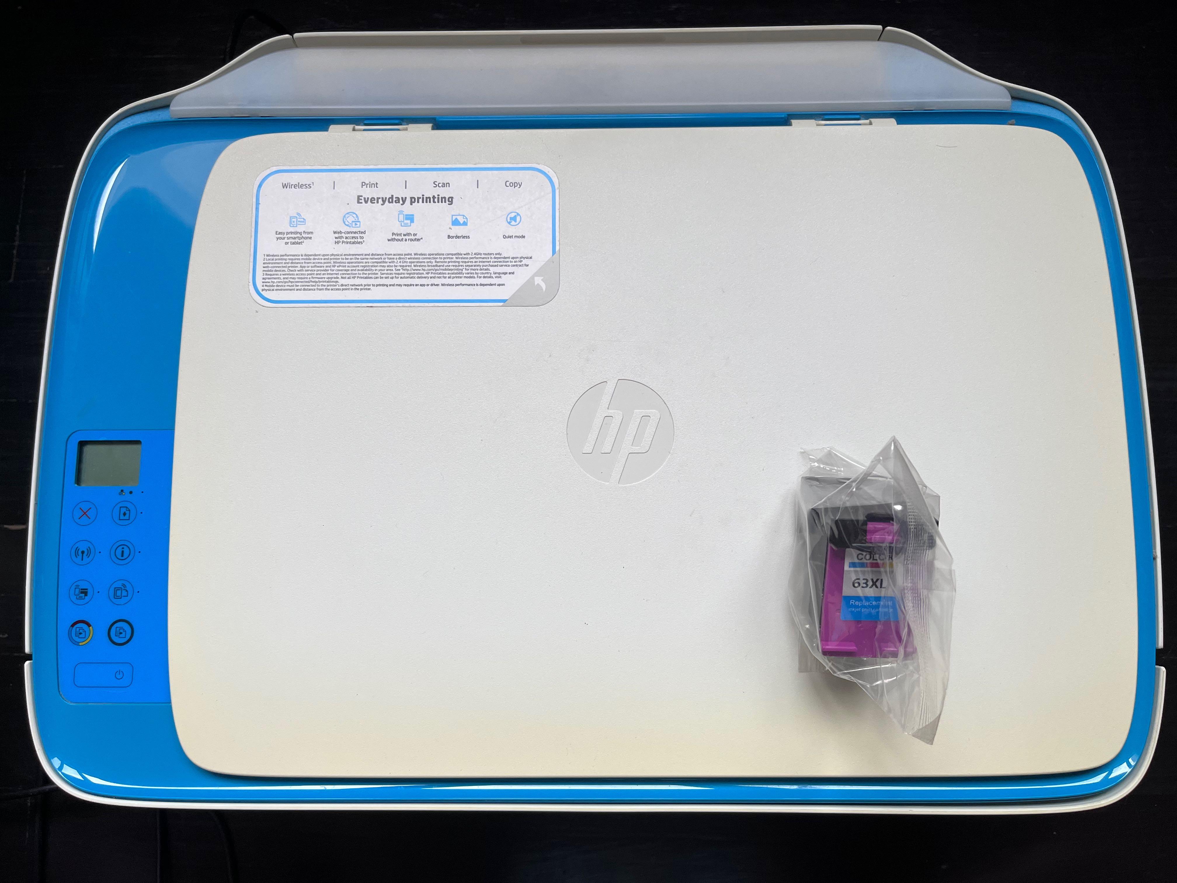 HP deskjet 3630 printer with new color cartridge, Video Gaming, Gaming ...
