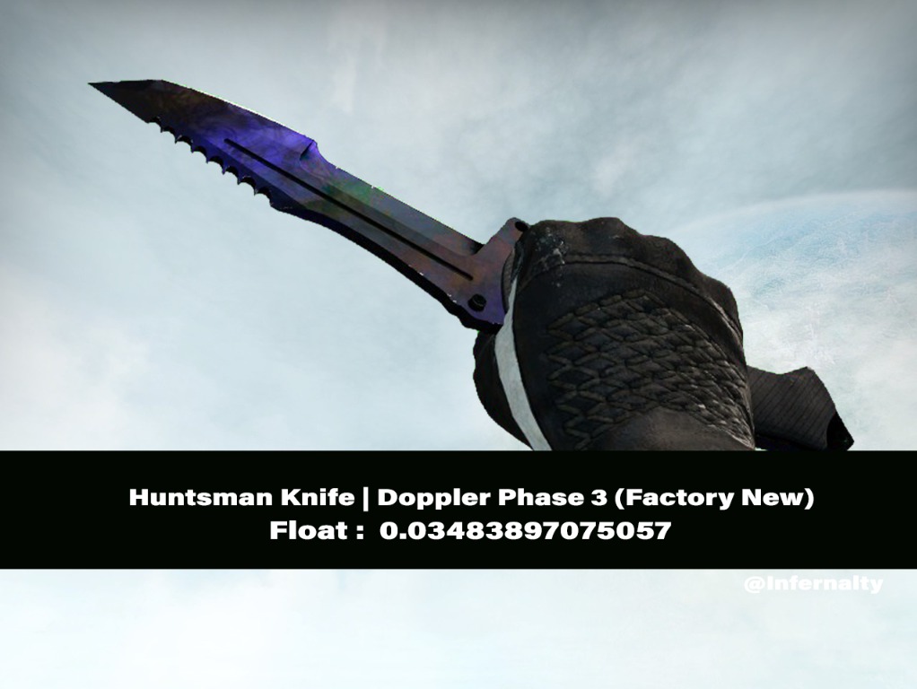 Huntsman Knife Doppler Phase 3 FN CSGO SKINS KNIVES, Video Gaming ...