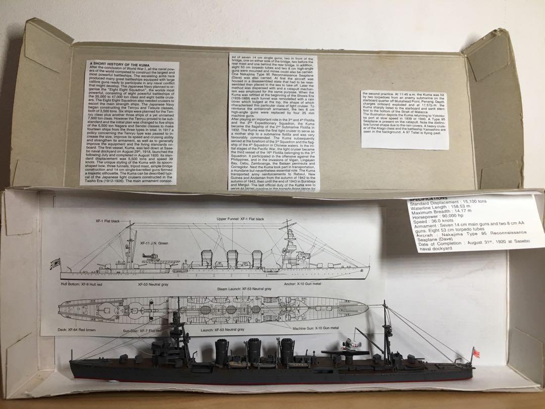 IJN Light cruiser Kuma 1:700 scale, Hobbies & Toys, Toys & Games on ...