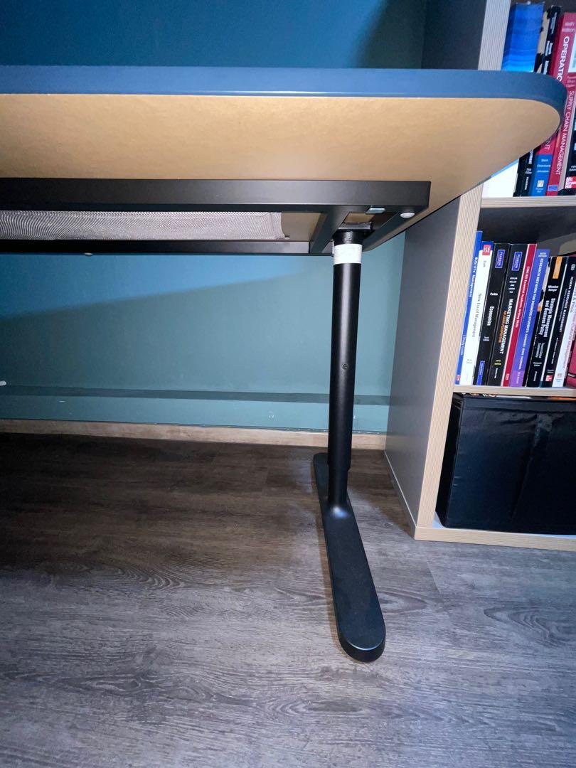 IKEA Bekant desk blue/black, Furniture & Home Living, Furniture, Tables ...