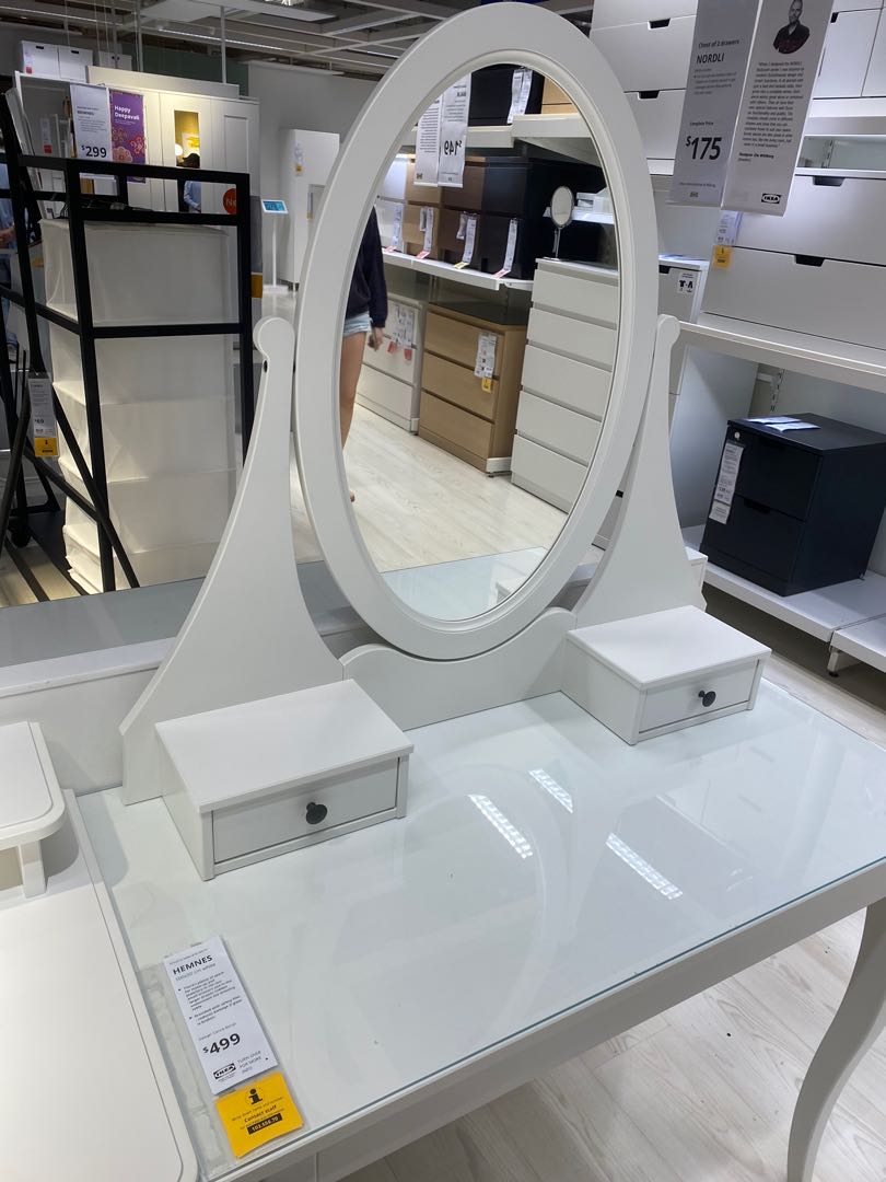 Ikea HEMNES Dressing Table with Mirror, Furniture & Home Living ...
