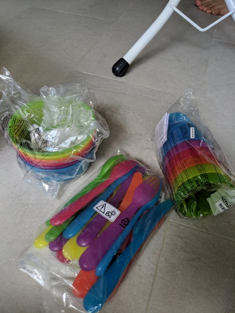 IKEA Kalas children cutlery set, Furniture & Home Living, Kitchenware ...