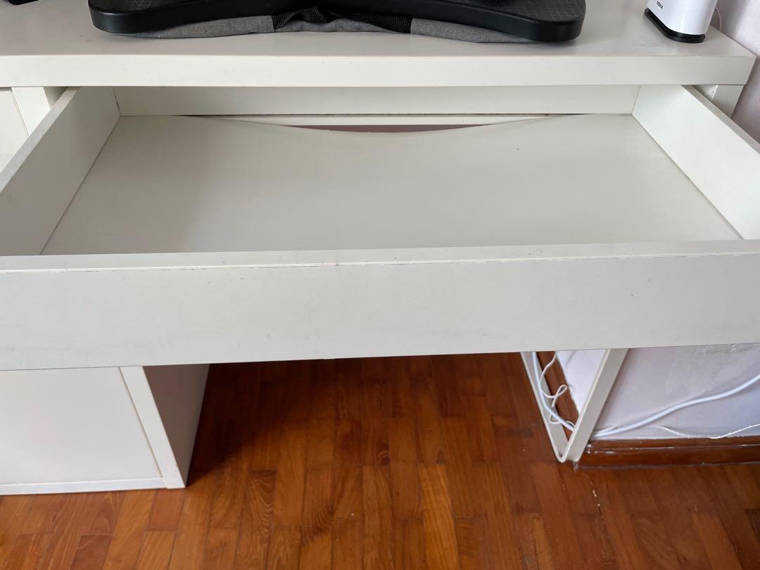 IKEA Micke Desk with shelf, Furniture & Home Living, Furniture, Tables ...