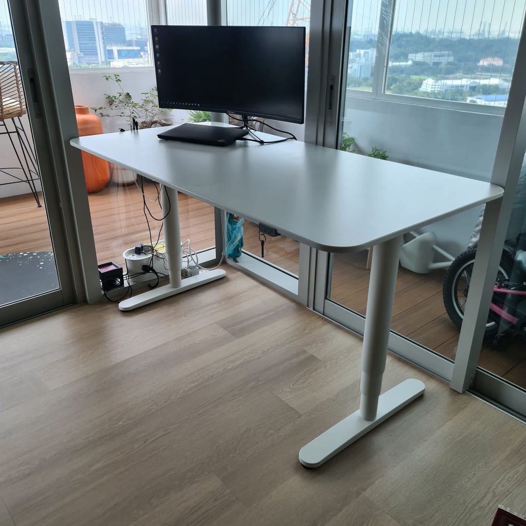 Ikea standing adjustable desk, Furniture & Home Living, Furniture ...