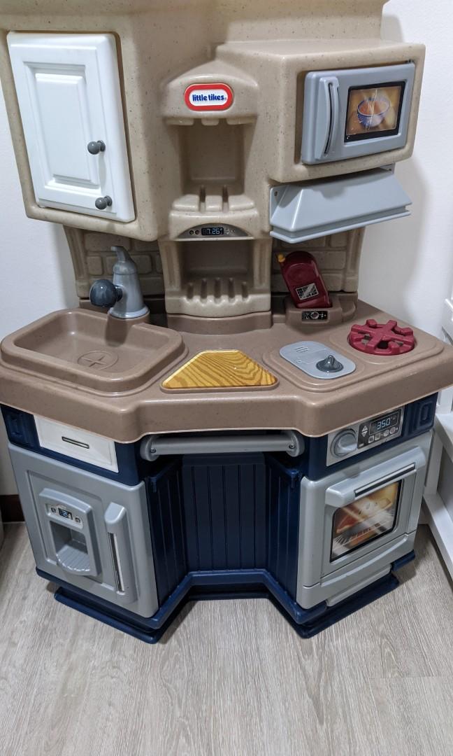 Little Tikes 614873M Super Chef Kitchen Set Blue & Cream, Babies & Kids ...