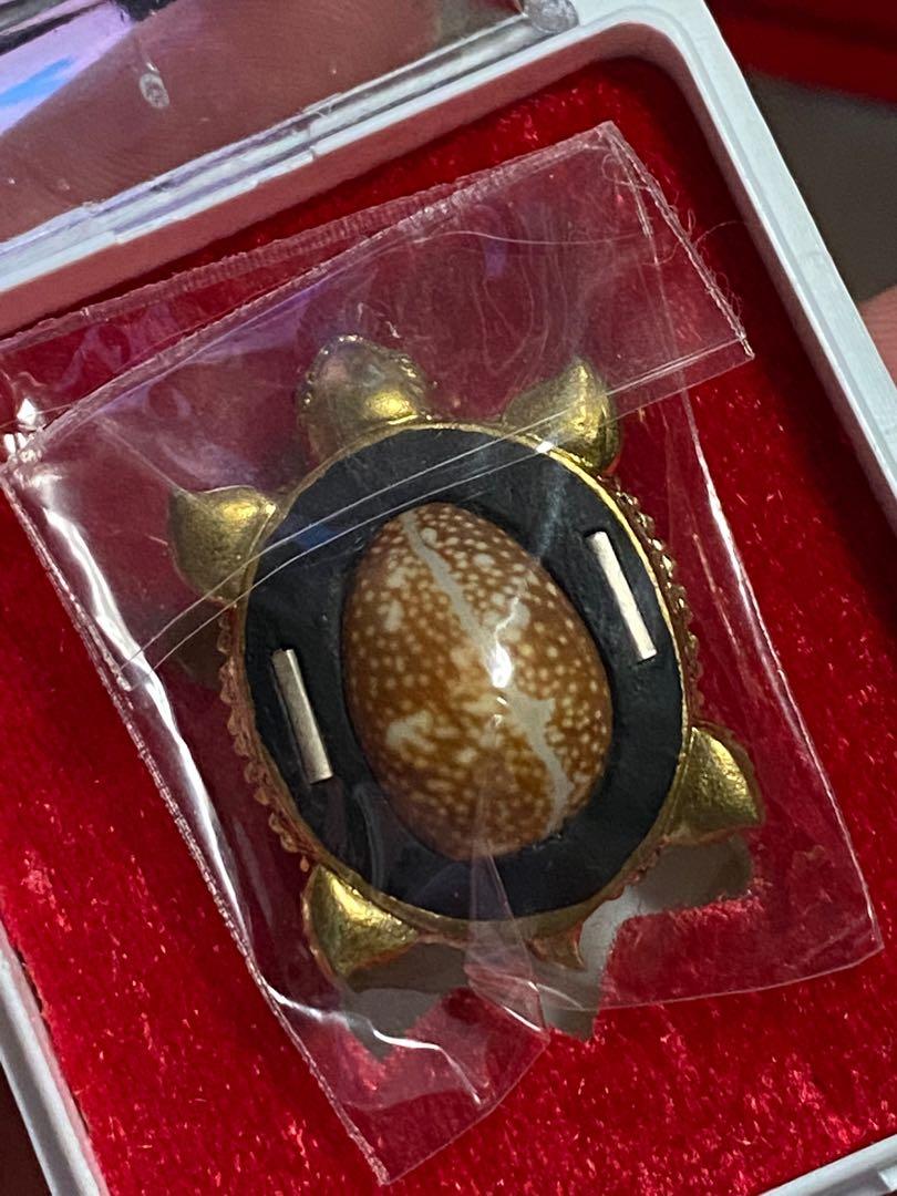 LP Thong Phaya Tao (Turtle) Biagae with silver takrut, Hobbies & Toys ...