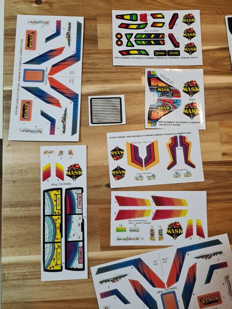 MASK Kenner Stickers Restore, Hobbies & Toys, Memorabilia ...