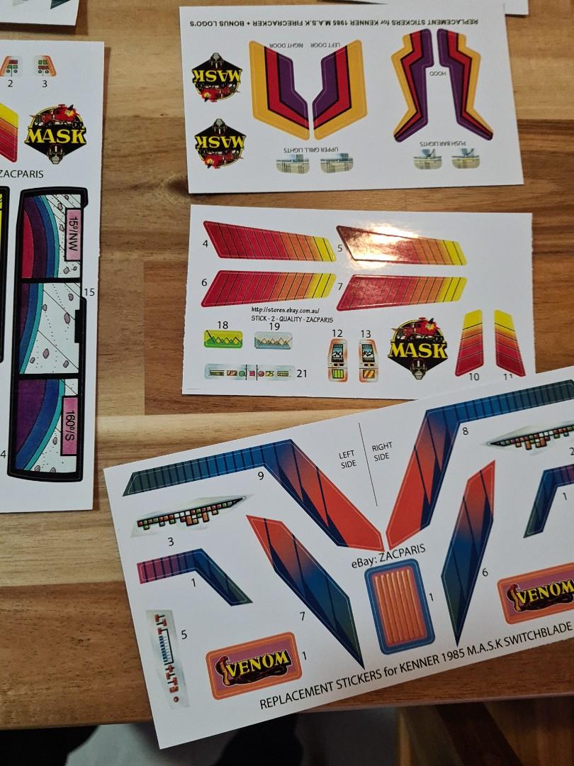 MASK Kenner Stickers Restore, Hobbies & Toys, Memorabilia ...