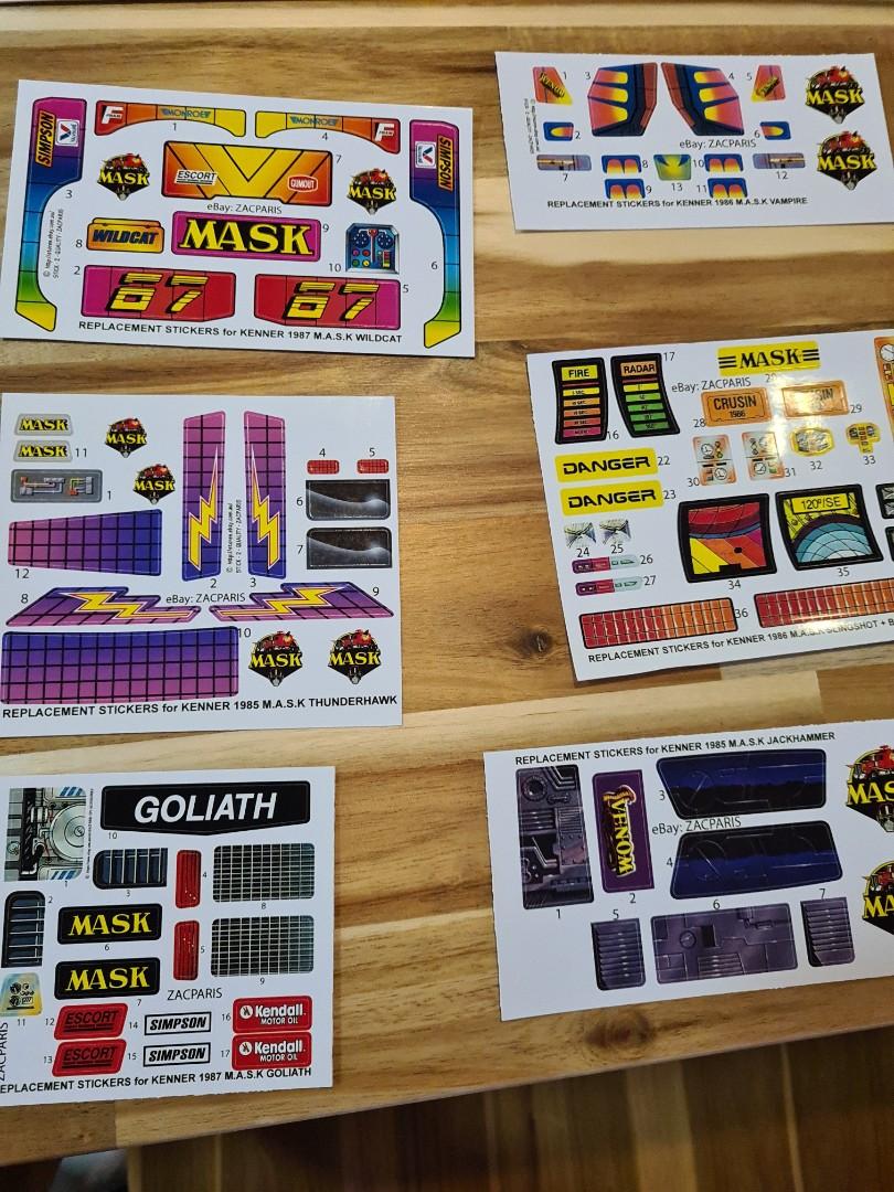 MASK Kenner Stickers Restore, Hobbies & Toys, Memorabilia ...