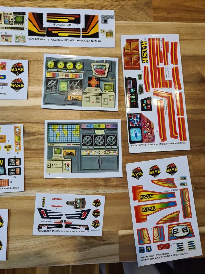 MASK Kenner Stickers Restore, Hobbies & Toys, Memorabilia ...