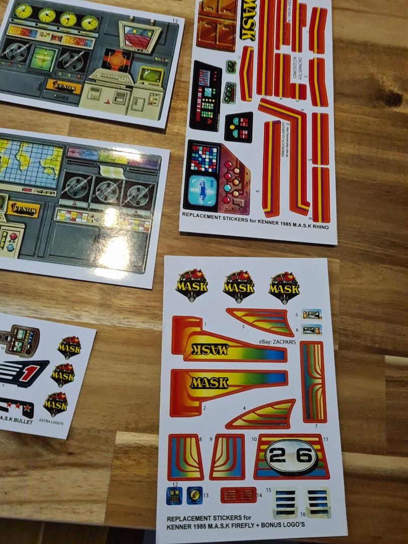 MASK Kenner Stickers Restore, Hobbies & Toys, Memorabilia ...