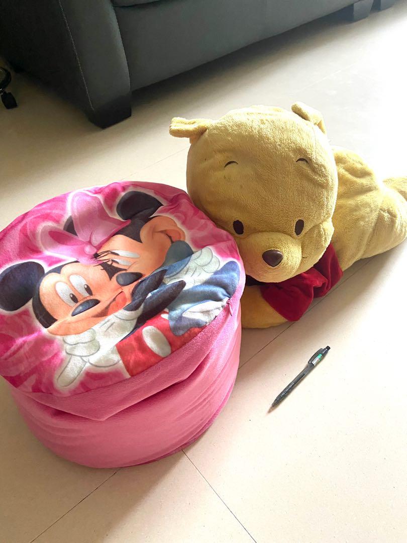 Mickey Mouse foam stool Pooh bear softtoy, Hobbies & Toys, Toys & Games ...