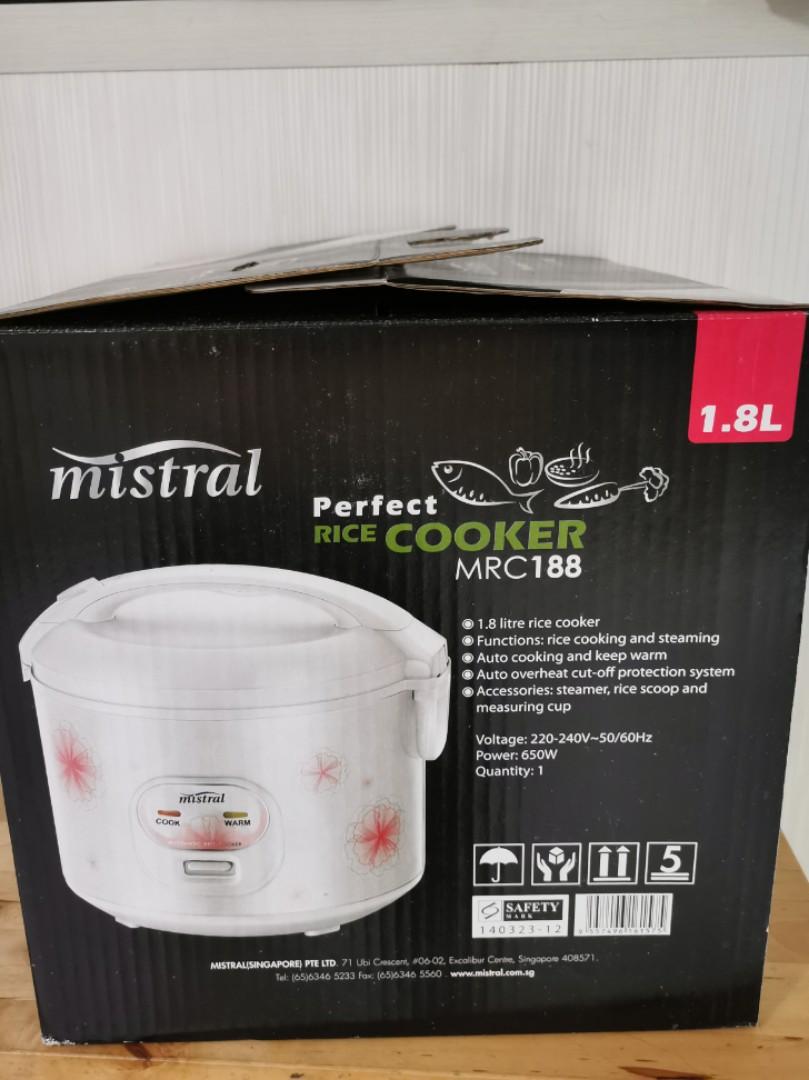 Mistral Rice Cooker (1.8L), TV & Home Appliances, Kitchen Appliances ...