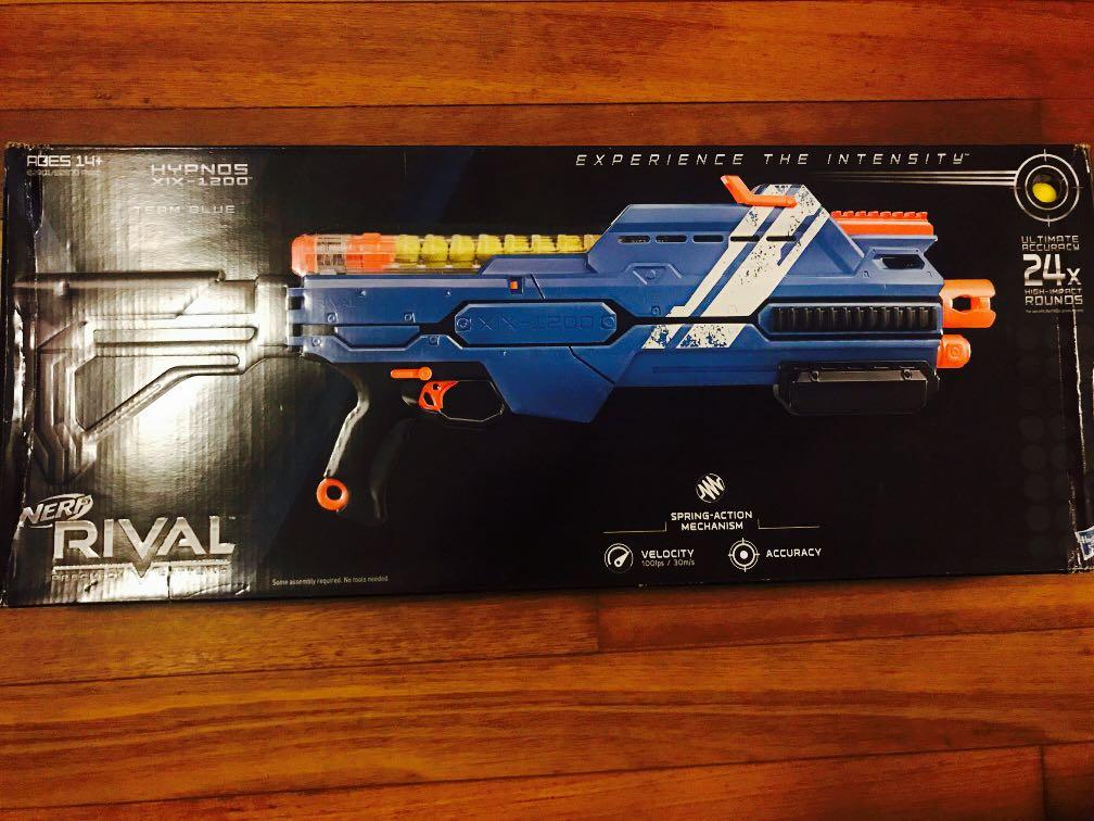 Nerf Rival Hypnos XIX-1200 Blue Blaster with 24x rounds, Hobbies & Toys ...