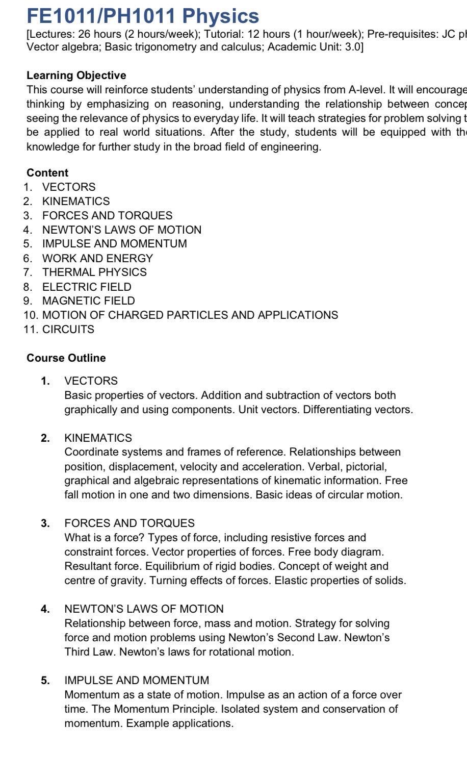 NTU PH1011 Physics 1, Hobbies & Toys, Books & Magazines, Assessment ...