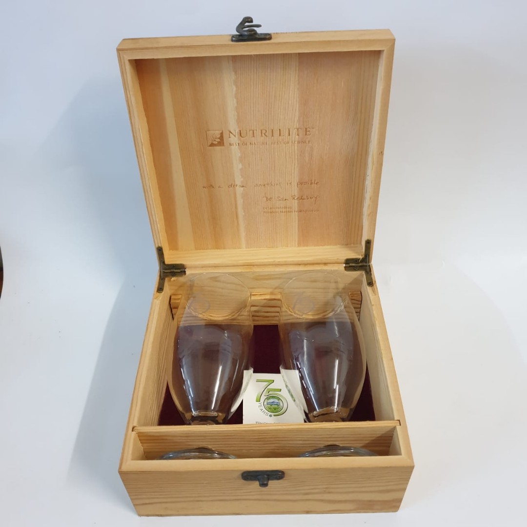 NUTRILITE Crystal Glass 75th Anniversary Set, Furniture & Home Living ...