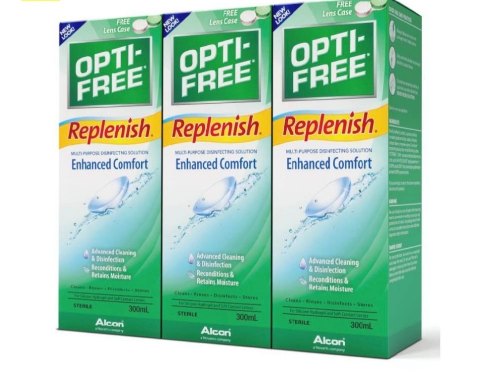 Opti-Free Replenish Contact Lens Solution, Beauty & Personal Care ...