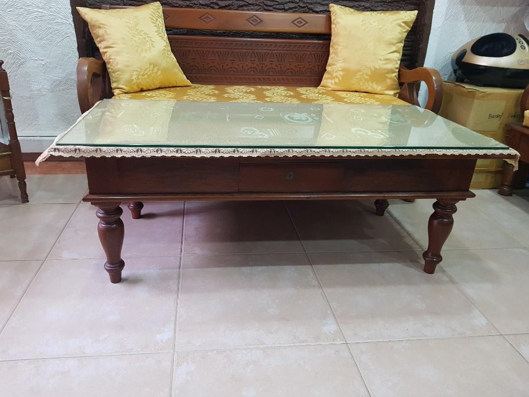 Sofa set Teak Wood (Jati), Furniture & Home Living, Furniture, Tables ...