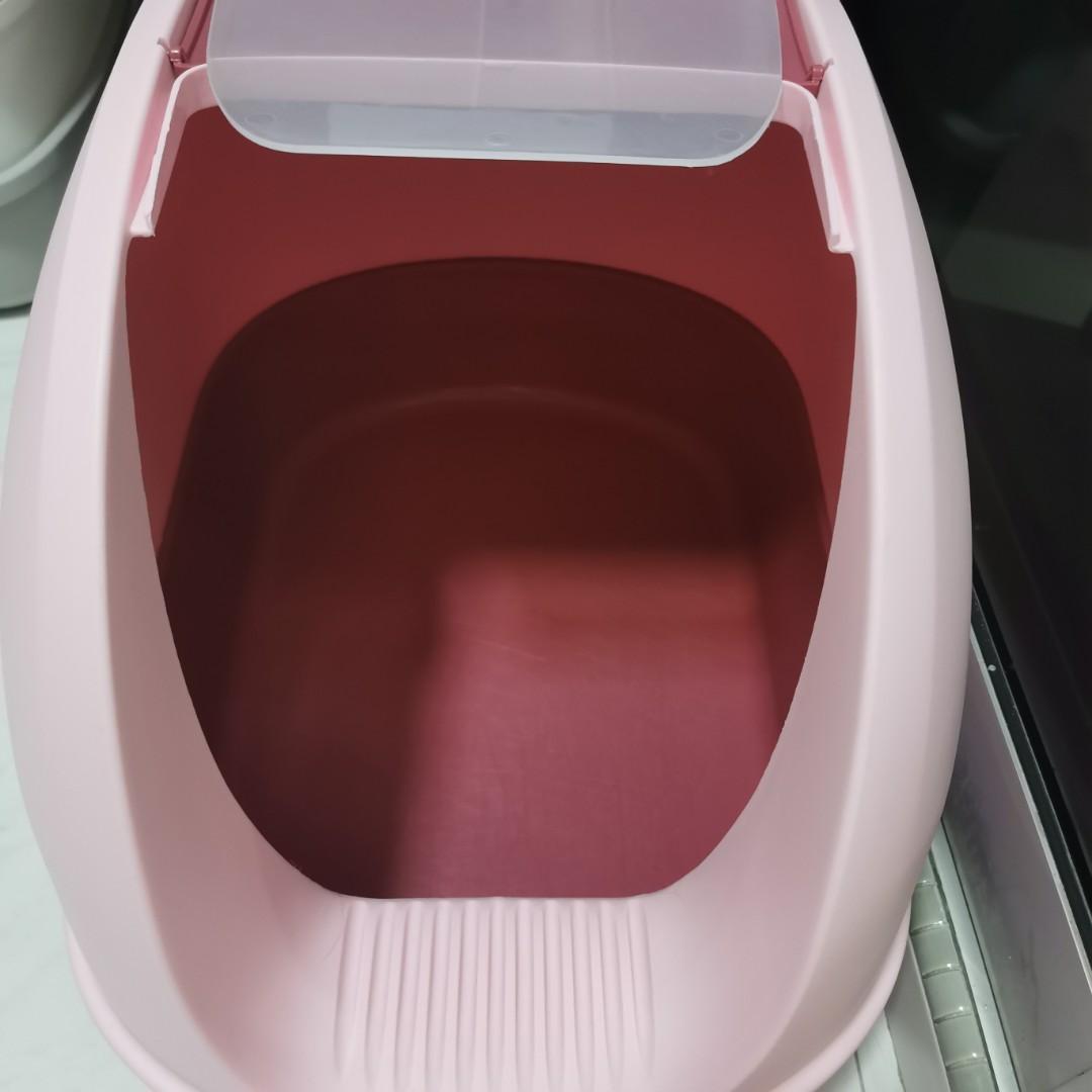 Pink Litter Box, Pet Supplies, Homes & Other Pet Accessories on Carousell