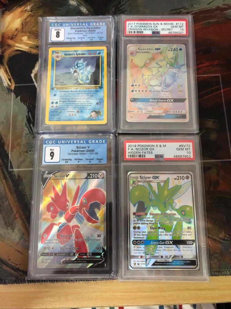 Pokemon TCG PSA & CGC Slabs: Gyarados & Scizor, Hobbies & Toys, Toys ...