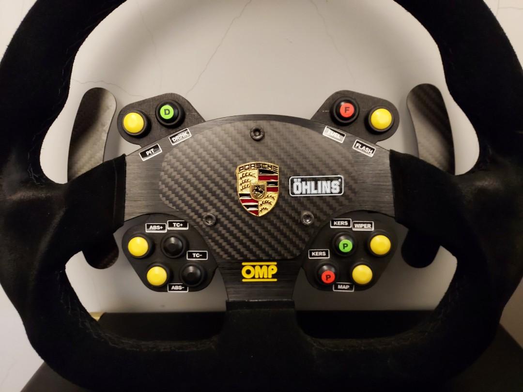 Porsche GT3 Steering Wheel |Hand Made for T300 TGT Thrustmaster, 電子遊戲 ...