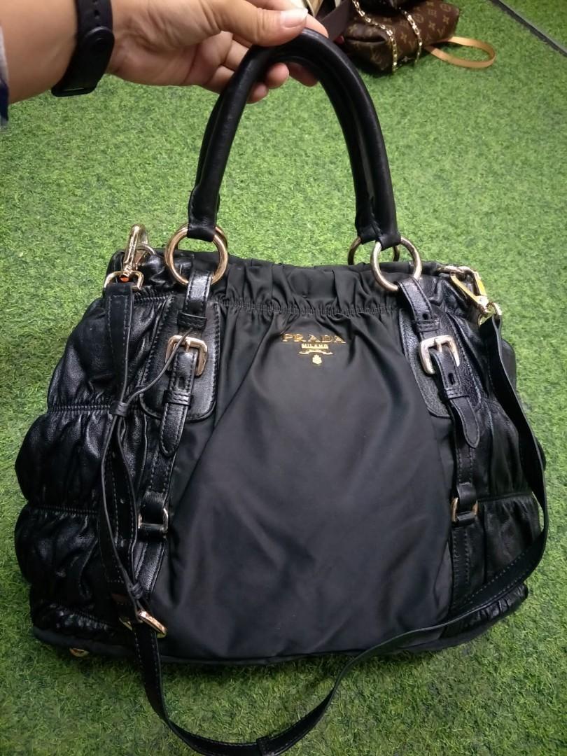 PRADA NYLON TWO WAY BAG, Luxury, Bags & Wallets on Carousell
