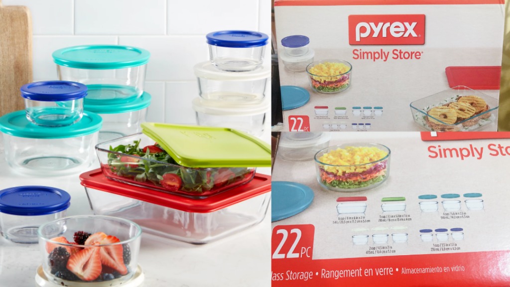 Pyrex Simply Store 22-pc set storage bowls and containers, Furniture ...
