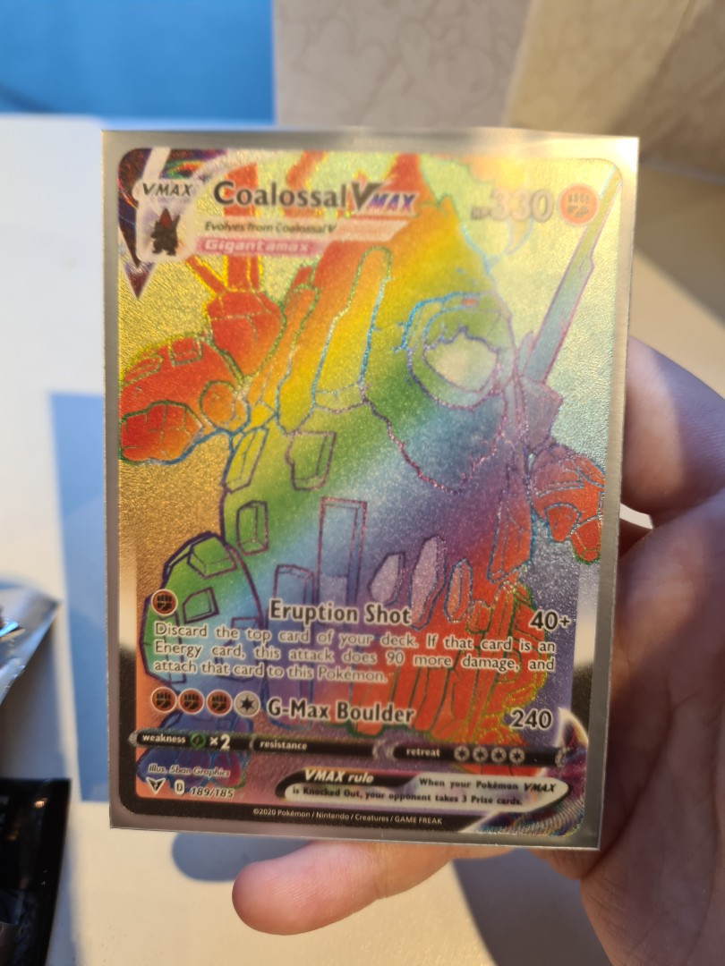 Rainbow Rare Coalossal Vmax (Pokemon TCG Vivid Voltage), Hobbies & Toys ...
