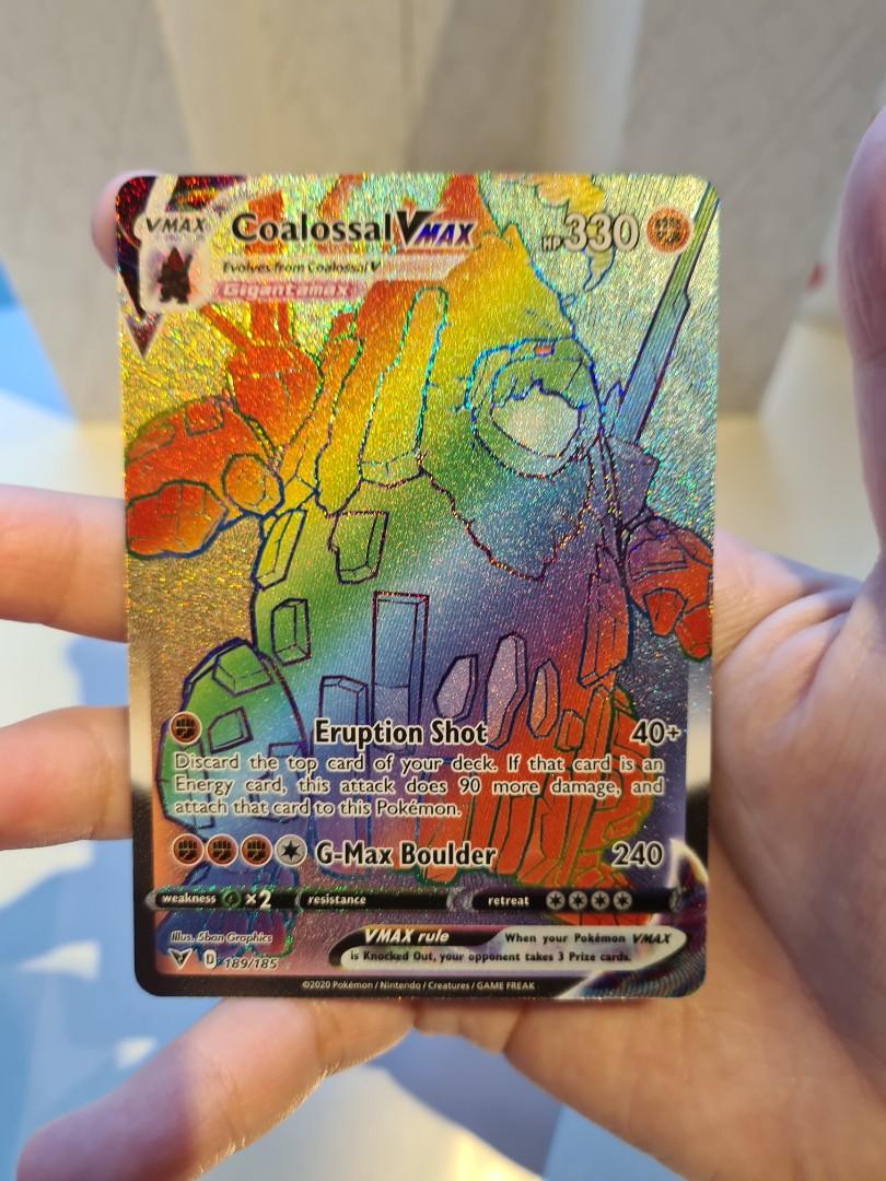 Rainbow Rare Coalossal Vmax (Pokemon TCG Vivid Voltage), Hobbies & Toys ...