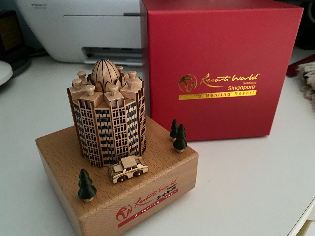 Resorts World at Sentosa RWS Wooden Musical Box with Car, Hobbies ...