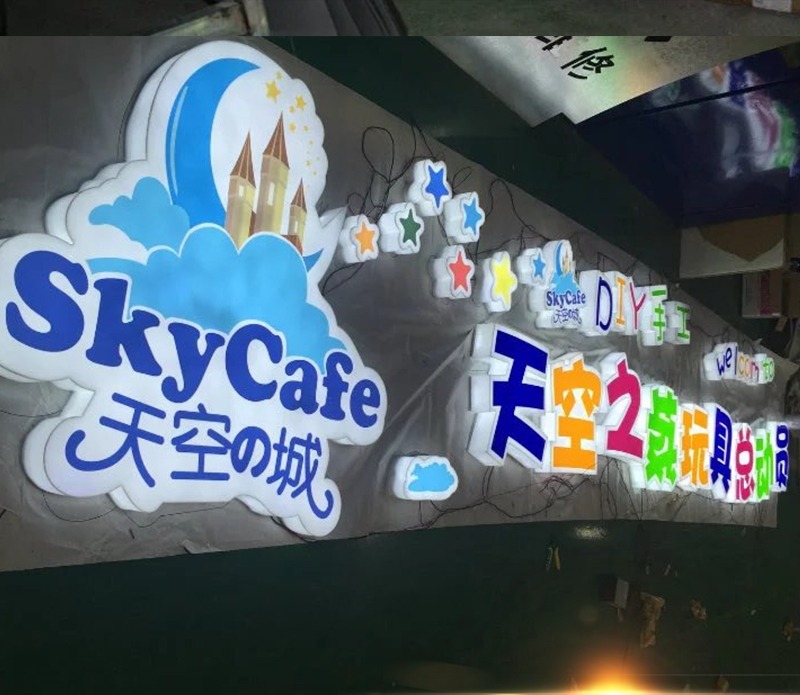 Signage three-sided luminous acrylic led font custom made special ...