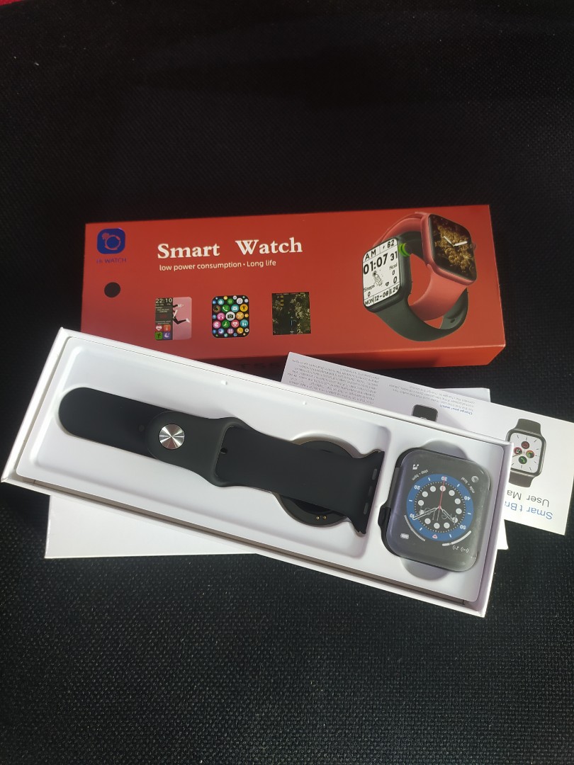 Smartwatch T55+ pro black, Fesyen Pria, Jam Tangan di Carousell