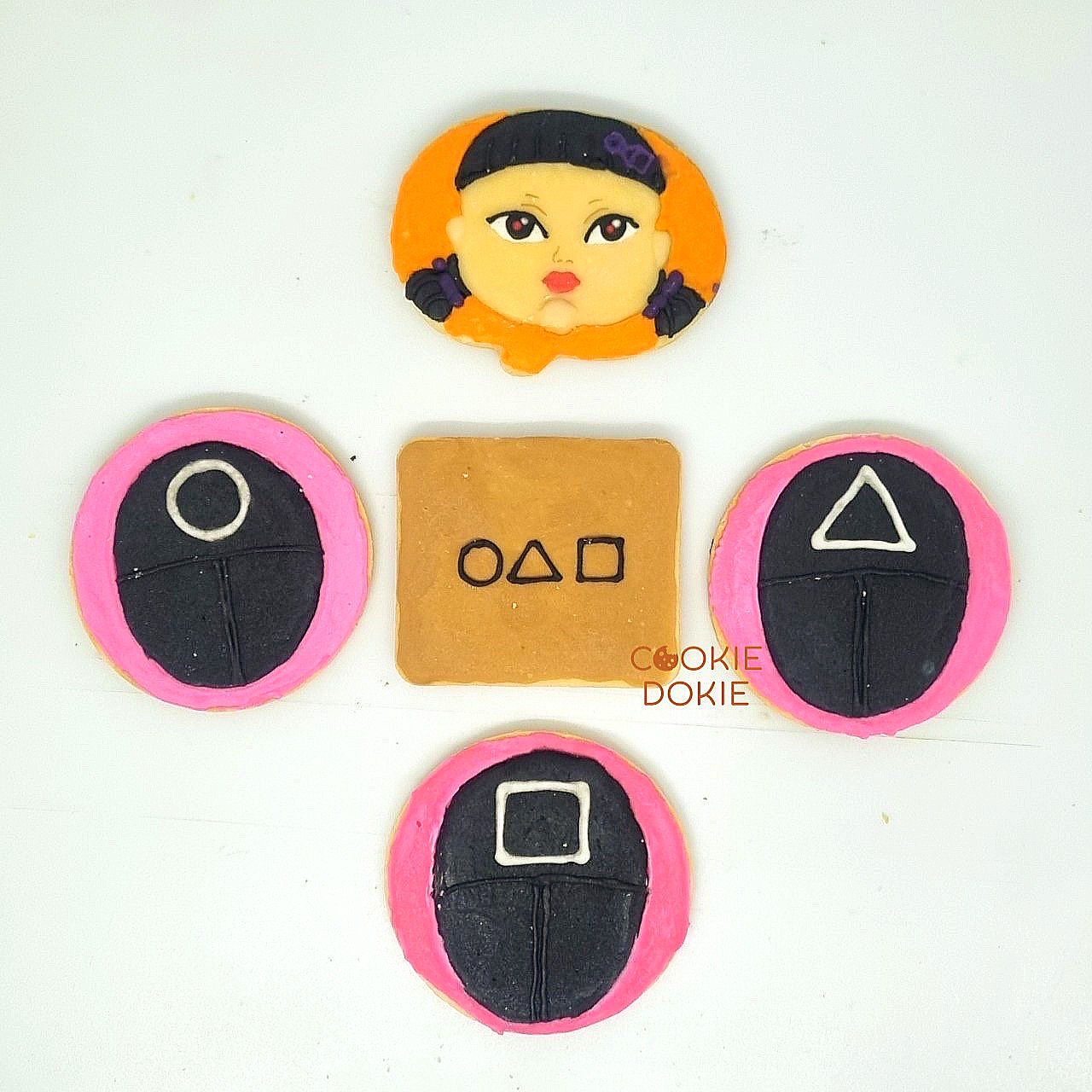 Squid game icing cookies, Food & Drinks, Homemade Bakes on Carousell