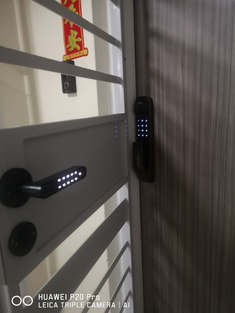 Tenon Smart Lock Bundle with Fire Rated Main Door and Mild steel gate ...