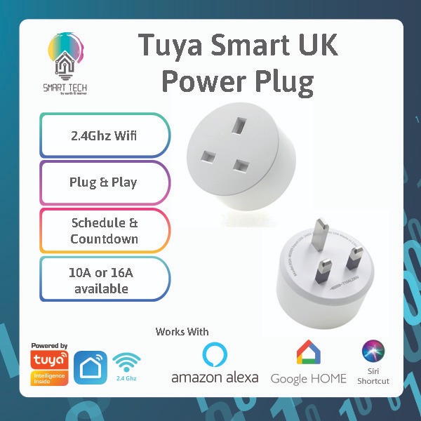 Tuya Smart 3 pin plug / socket WITH POWER MONITORING, TV & Home ...