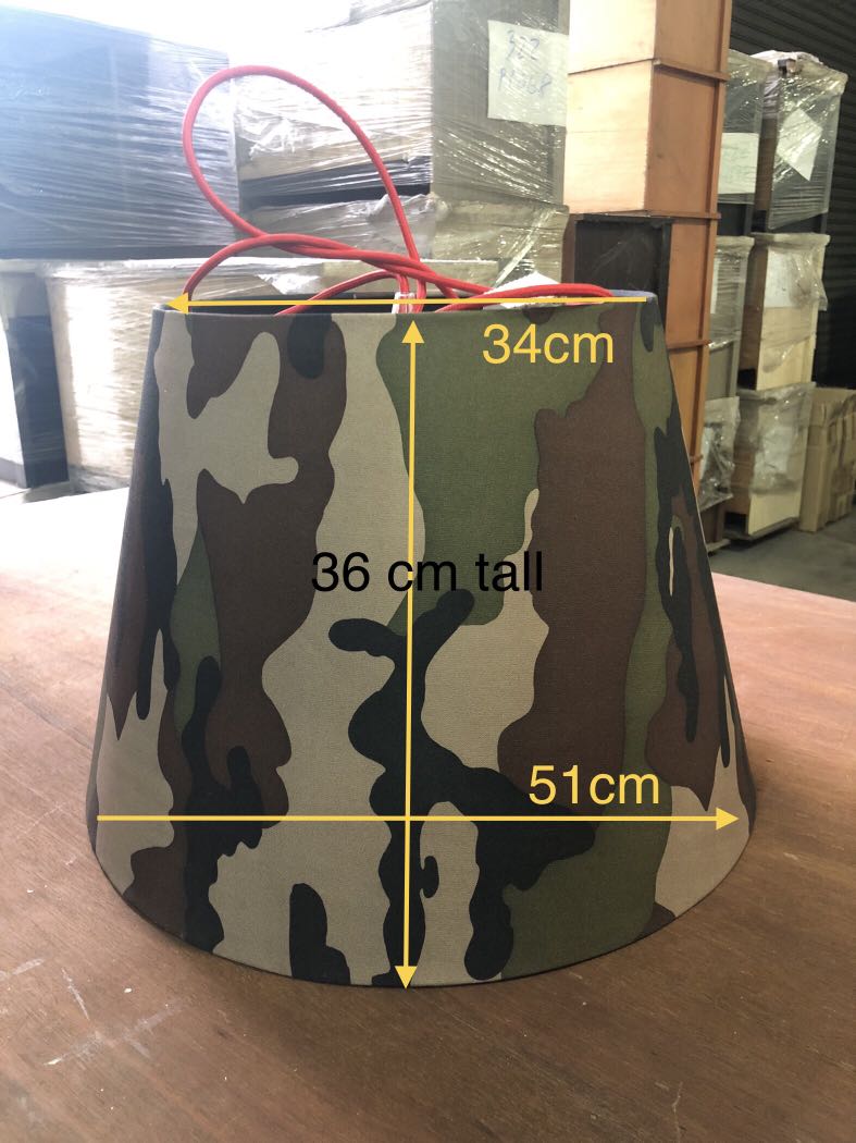 Unique big army lamp shades, Furniture & Home Living, Lighting & Fans ...
