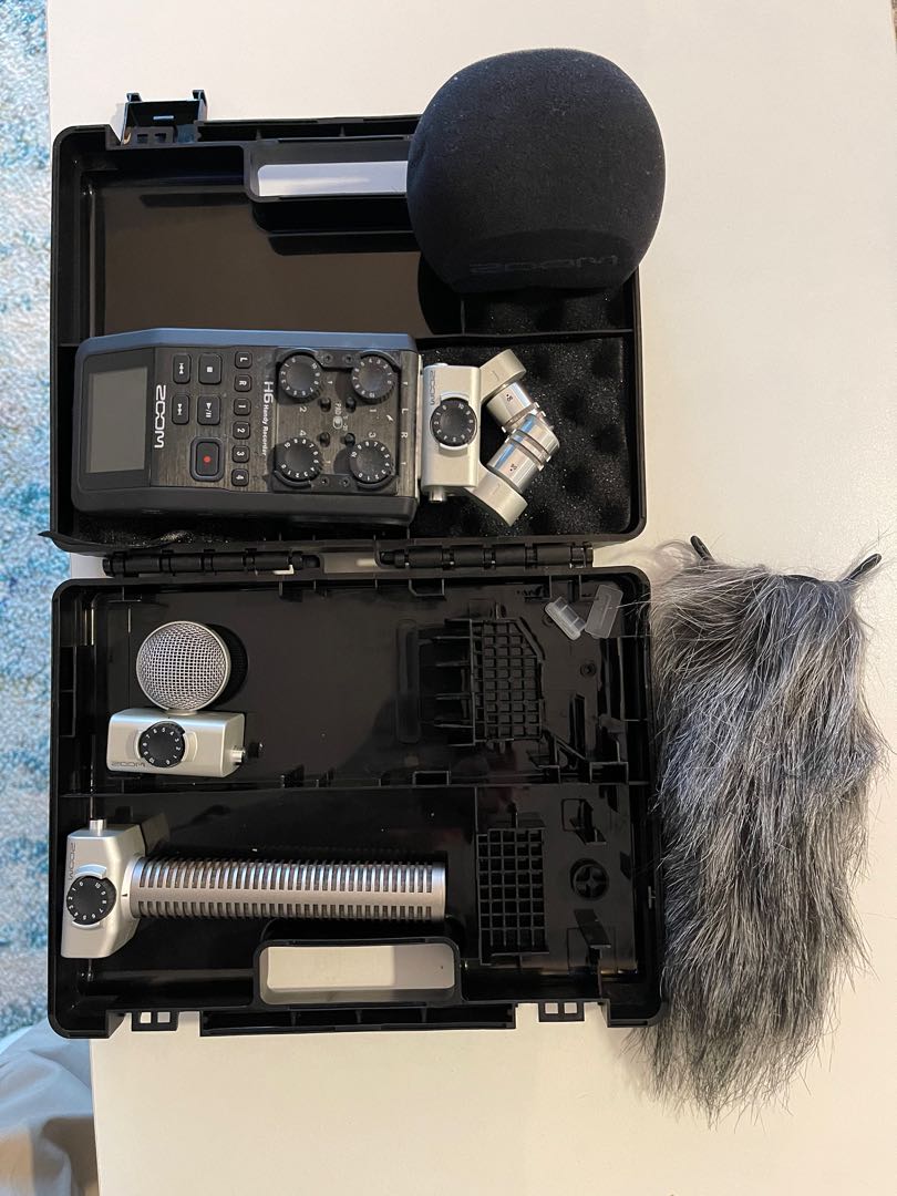 Zoom H6 with X/Y mic, capsule mic and shotgun mic SGH-6, Audio, Voice ...