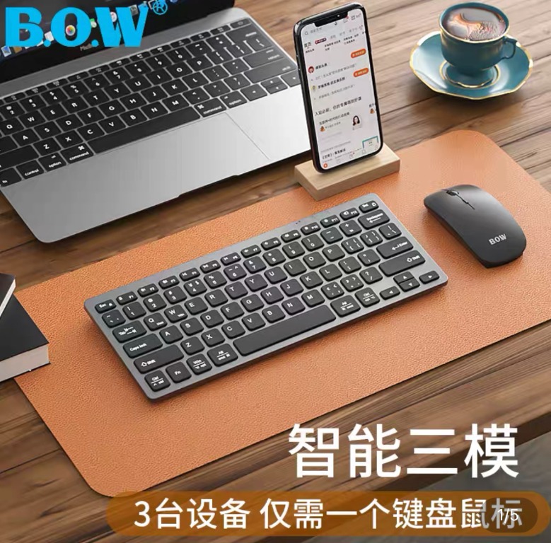 3-Mode Wireless Bluetooth Silent Keyboard (Scissors Mechanism Design ...
