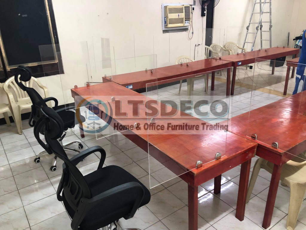 ACRYLIC BARRIER OFFICE PARTITION, Furniture & Home Living, Office ...
